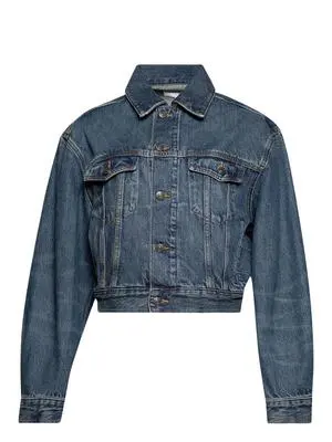FRAME The Curve Denim Jacket - Blue