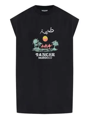 Vetements Morocco Tourist Sleeveless T-shirt - Black