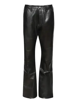Enfants Riches Déprimés Pilot Leather Flare Jeans - Black