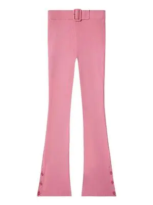COURREGES Capri Rib Knit Pants - Pink