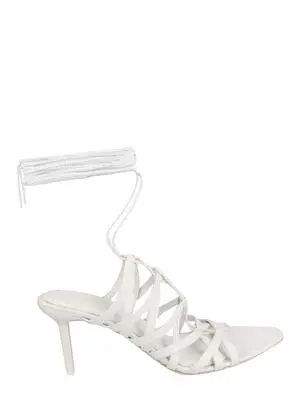 FERRAGAMO Atik Ankle Strap Sandal - White