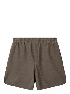 Emporio Armani Micro Eagle Jacquard Jersey Shorts - Natural