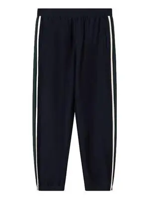 Emporio Armani Lyocell-blend Double Jersey Joggers With Bands - Navy