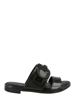FERRAGAMO Wmns Taryn Logo Slide - Black
