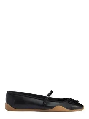 GIUSEPPE ZANOTTI Leather Mary Jane Ballet Flats - Black