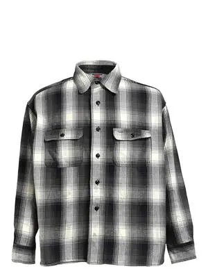 SAINT MXXXXXX Check Flannel Shirt - Black