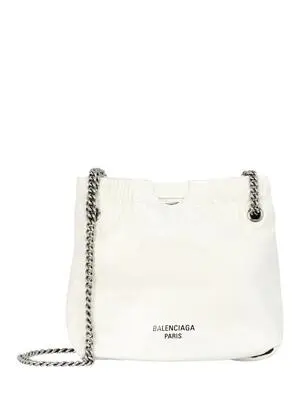 Balenciaga Crush Xs Leather Tote - White