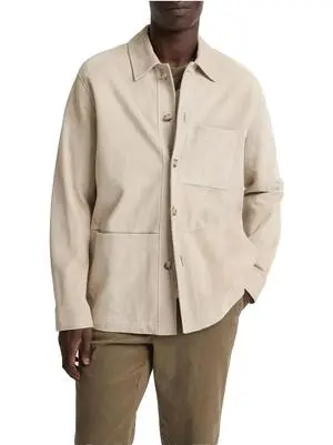 Vince Suede Utility Jacket - Neutral