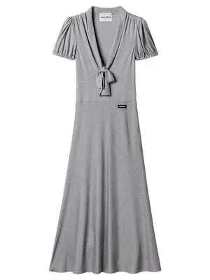 Miu Miu Jersey Seta Dress - Grey