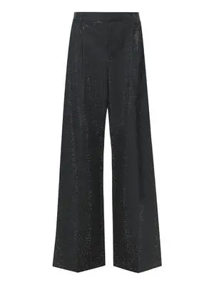 Alexander Wang Mid-rise Tailored Pant With Hotfix - Grey