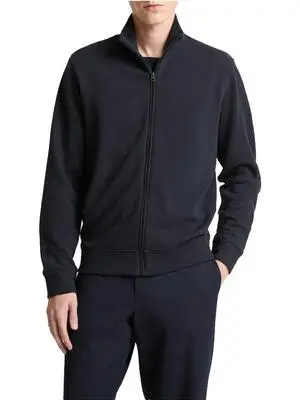 Vince Cotton-blend Piqué Zip-front Jacket - Blue