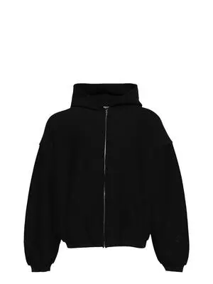 Alexander Wang Zip-up Hoodie With Matte Star - Black