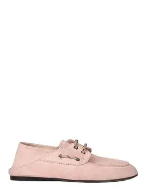 Sandro Suede Boat Shoe Loafers - Pink