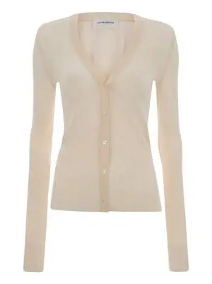 Victoria Beckham Fine Knit Cardigan - Pink