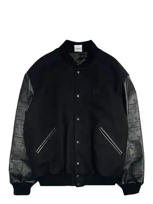 Vetements Biker Cross Embroidered Varsity Jacket - Black