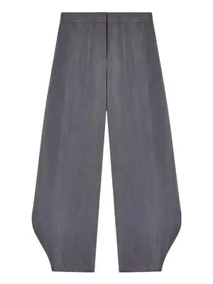 Giorgio Armani Washed Silk Trousers With Rounded Hem Black / White / Pink / Gray