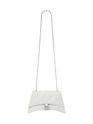 Balenciaga Crush Chain Quilted Bag - White