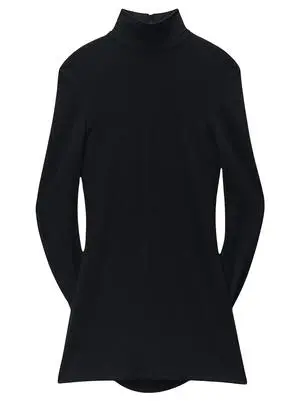 Alexander Wang Mini Dress With Draped Back Sleeves - Black