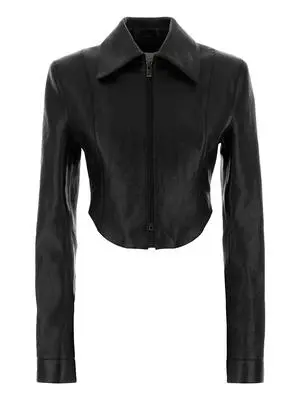 Magda Butrym Leather Jacket - Black