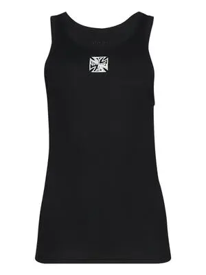 Vetements Biker Cross Logo Tank Top - Black