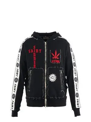 SAINT MXXXXXX X A Love Movement Zip Hoodie - Black