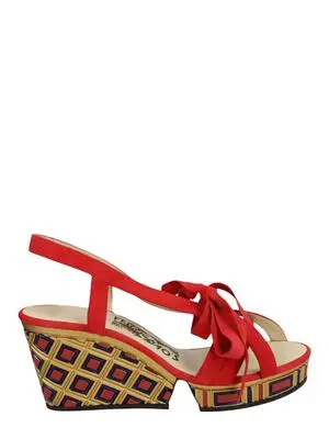 FERRAGAMO Wmns Avanguardie Wedge - Red