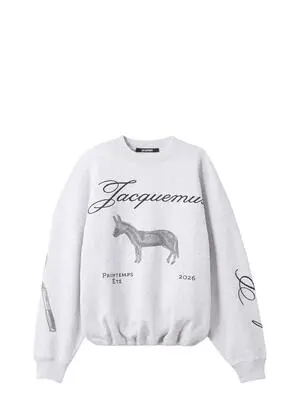 Jacquemus Le Sweatshirt Ane 'donkey Jacquard - Grey