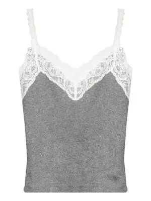 Vetements Lace Tank Top - Grey