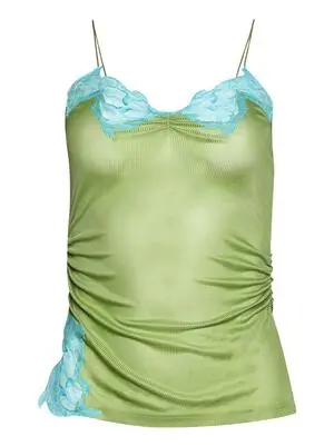 Christopher Esber Delphin Lace Rib Cami - Green