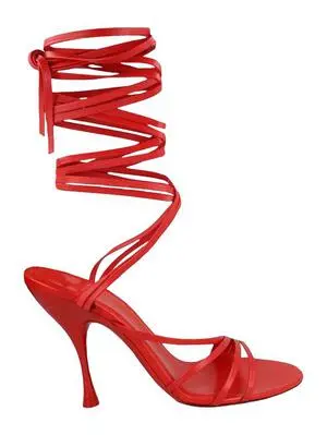 FERRAGAMO Victoria X5 Wrap Tie Sandal - Red