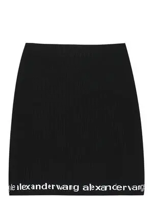 ALEXANDER WANG Ribbed Mini Skirt With Logo