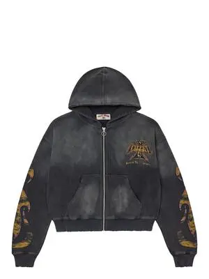 VALE FOREVER Reborn Waffle Zip Up - Black