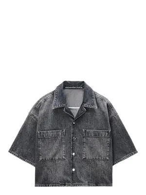 Alexander Wang Cropped Shirt - Grey
