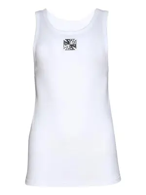 Vetements Biker Cross Logo Tank Top - White