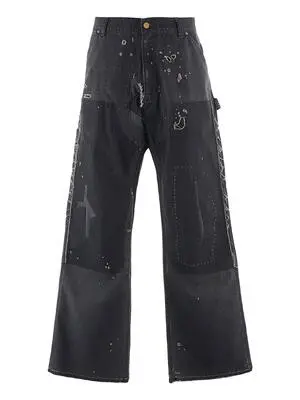SAINT MXXXXXX Double Knee Pants - Black
