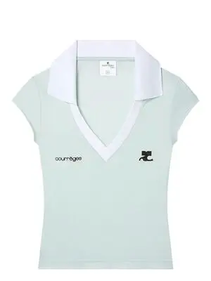 COURREGES Sports Cropped Polo - Green
