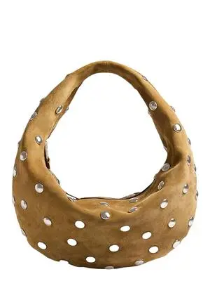 KHAITE Olivia Hobo Medium With Studs