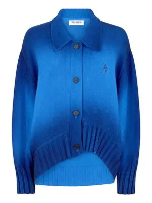 Attico Sprayed Wool Cashmere Cardigan - Blue