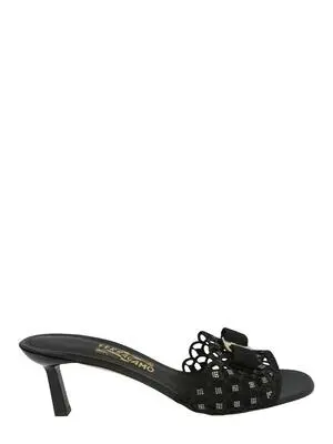 FERRAGAMO Glo Lace Mule - Black