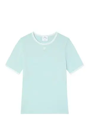 COURREGES Signature Contrast T-shirt - Green