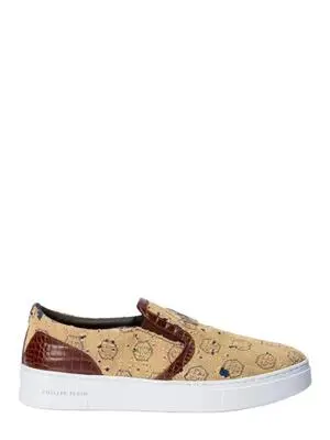 Philipp Plein Monogram Slip-on Sneakers - Neutrals