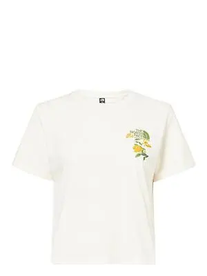 The North Face Floral-embroidered Cotton-jersey T-shirt - White Dune