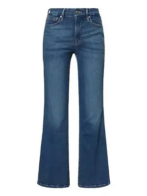 Good American Flare Stretch-denim Jeans - Blue004