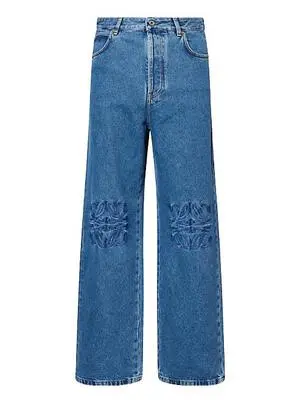 Loewe Logo-anagram Baggy Denim Jeans - Jeans Blue