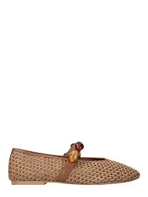 Steve Madden Raffia Ballet Flats - Brown/oth