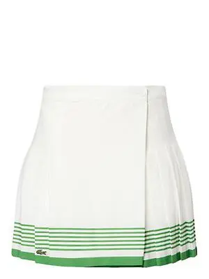 Lacoste Logo-patch Pleated Mini Skirt - White