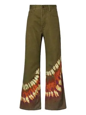 ALEMAIS Marilyn Tie-dye Denim Jeans - Khaki