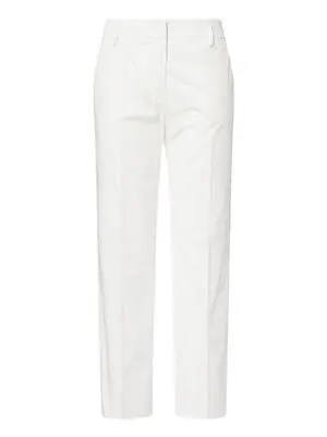 Max Mara Cropped Cigarette Trousers - White