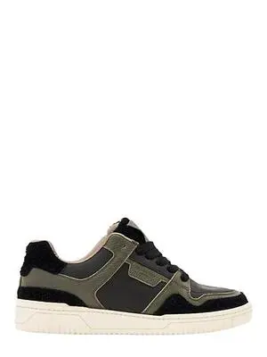 ALLSAINTS Regan Plus Leather Trainers - Black/sage Gre