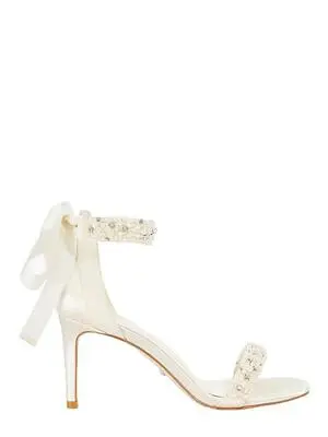 DUNE Memories Satin Heeled Sandals - Ivory Satin